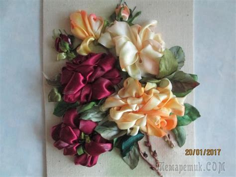 Вышивка лентами | Floral wreath, Floral, Wreaths