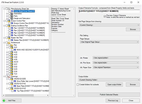 JTB Sheet Set Publish For AutoCAD And Autodesk Advance Steel Revit News