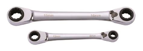 600203 Sonic Ratchet Double Ring Spanner Set Spanner Size 8x10 12x13 16x17 18x19 Number Of