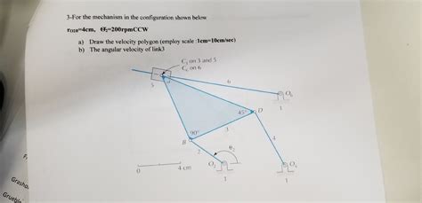 For The Mechanism In The Configuration Shown Below Chegg