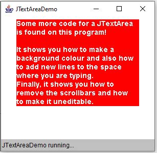 JTextAreas