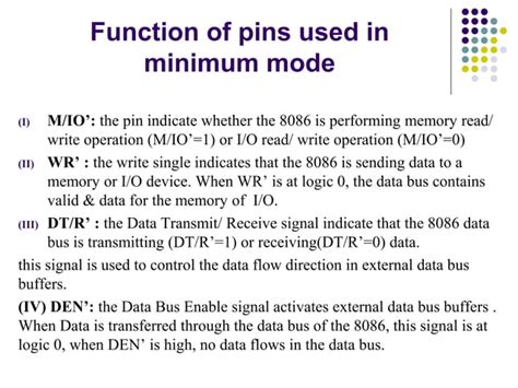 Pin Digram Of 8086 Pptx