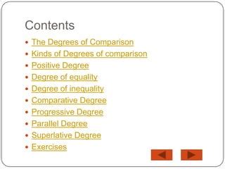 The Degrees Of Comparison PPTX