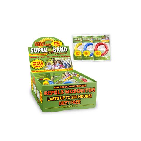 Super Band 250 Hr Assorted Color Insect Repelling Wristband Do It