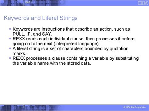 Ibm Zvm Module 6 The Rexx Programming Language