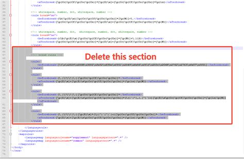 segmentation rules tms phrase
