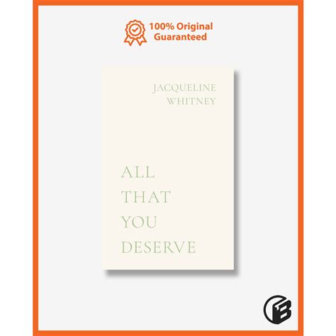 Jual Buku Import All That You Deserve By Jacqueline Whitney Original