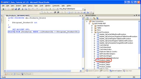 Creating New Stored Procedures For The Typed Datasets Tableadapters