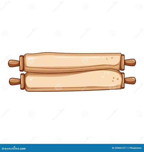 Old Scroll Papyrus Cartoon Vector Illustration Stock Illustration