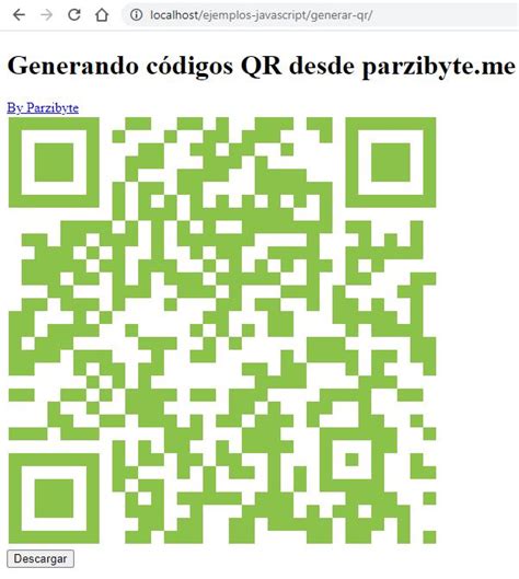 Generar Códigos Qr Con Javascript Parzibyte
