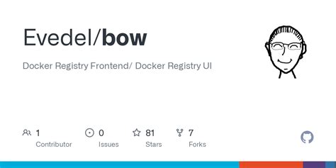 GitHub Evedel Bow Docker Registry Frontend Docker Registry UI