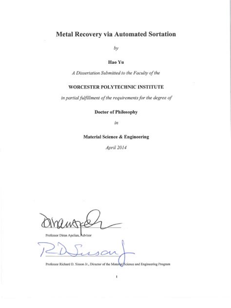 4 Metal Recovery Via Automated Sorting Phd Theses Pdf Metals Chemistry