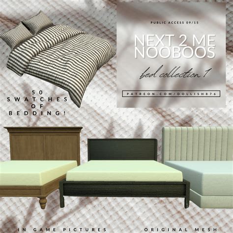 Next 2 Me Nooboos Bed Collection 1 Dollish Sims 4 Beds Sims 4 Sims 4 Bedroom