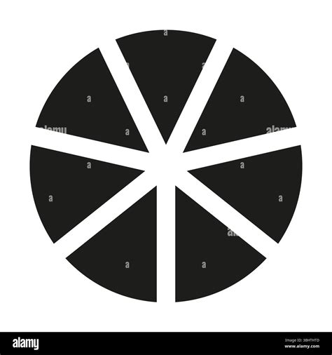 Circle Division On 7 Equal Parts Icon Wheel Divided Diagram With Seven Segments Infographic