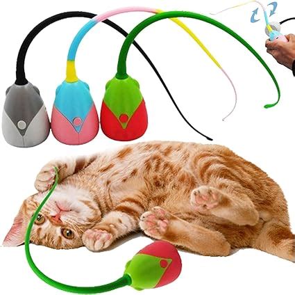 Amazon 猫 玩具 自動 鼠の尻尾 猫じゃらし 電動 ねずみ 猫動くおもちゃ ネズミのしっぽ 2in1 猫おもちゃ ねずみのしっぽ 狩猟天性満足 寂しさ解消 ストレス解消 運動不足対策