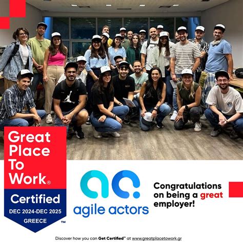 agile actors on linkedin greatplacetowork agileactorsculture