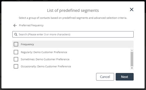 Customer Preference Center Creating A Segment Based On Customer