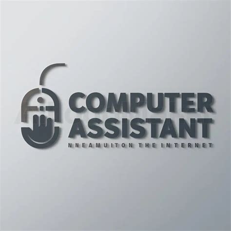 Logo Design For Computer Assistant Modern Computer Symbol On Clear
