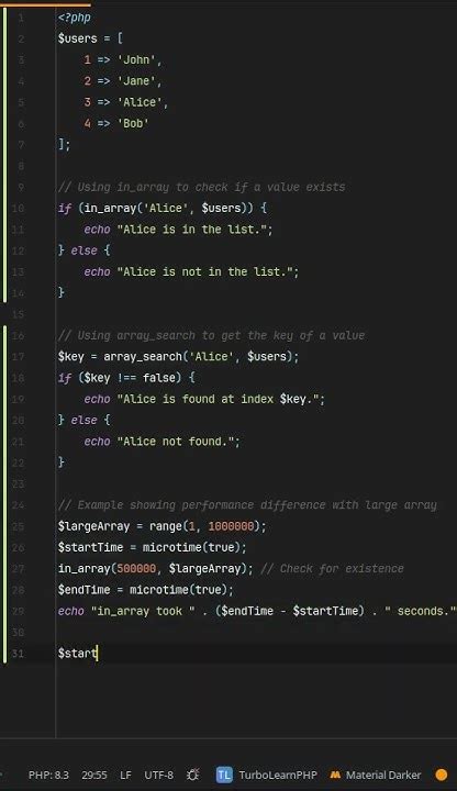 Which Is Faster For Array Lookup In Php Inarray Vs Arraysearch Which Is Better For Php