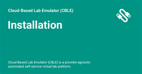 Installation Cloud Based Lab Emulator Cble