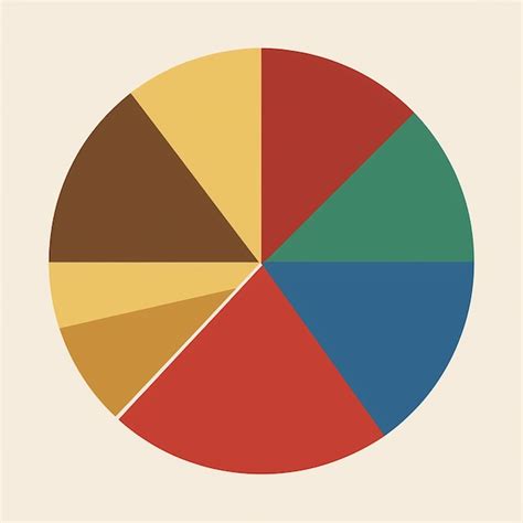 Premium Vector A Pie Chart With Various Segments Each Colored Differently And Labeled With