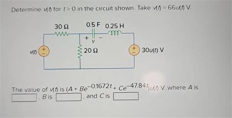 Solved Determine V T For T In The Circuit Shown Take Chegg Com