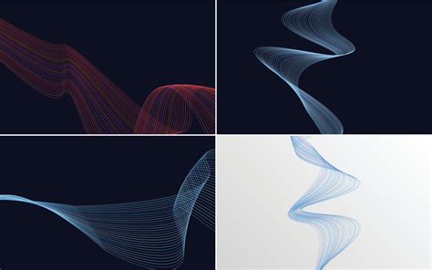 Wave Curve Abstract Vector Background Pack For A Trendy And Stylish Look Vector Art At