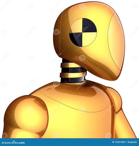 Golden Robot Crash Test Dummy Stock Illustration Illustration Of Computer Automatic 19327409