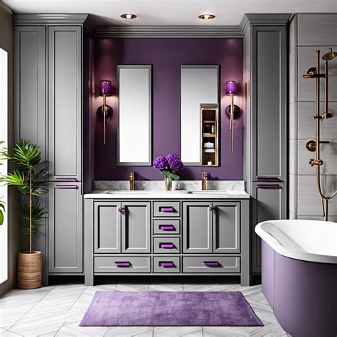 20 Trendy Gray And Purple Bathroom Ideas To Transform Your Space