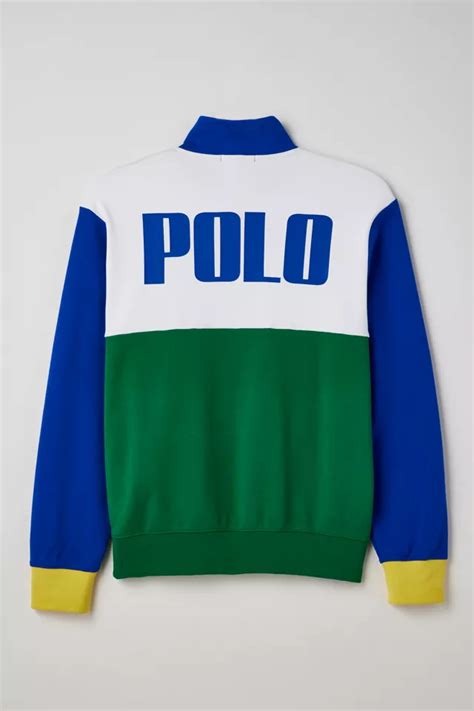 Polo Ralph Lauren Colorblock Half Zip Sweatshirt Urban Outfitters