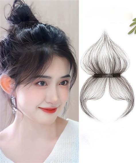 여성 앞머리 볼륨커버 인모 정수리 수제 부분가발 에이블리