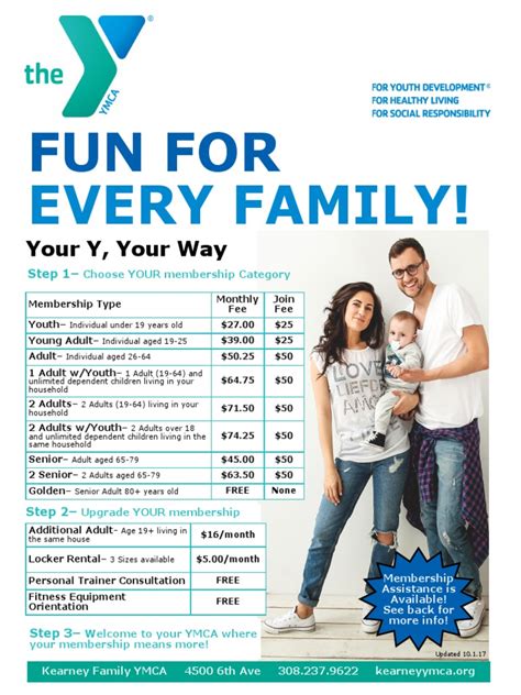 2017 2018 Ymca Rate Flyer Pdf Ymca Economies