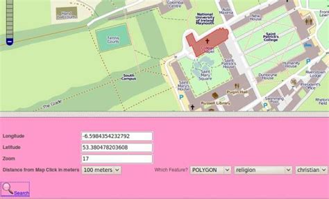 a screenshot of the openstreetmap database explorer application a user