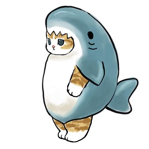 Shark Kitty Art Ritidér Teckning Saker Att Rita