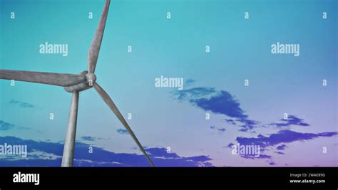 wind turbine perspective view with copy space 3d graphics