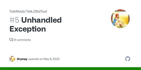 unhandled exception · issue 5 · totkmods totk zstdtool · github
