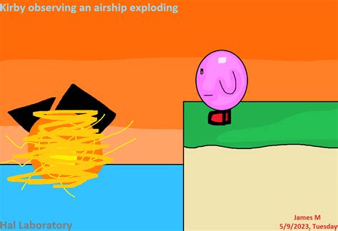 Kirby Observing An Airship Exploding By James M By Cvgwjames On
