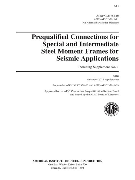 Aisc 358 10 Download Free Pdf Strength Of Materials Nondestructive Testing