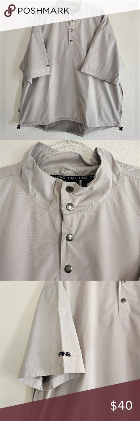 Nwt Ping Collection Lined Windbreaker Jacket Mens Size Xl Short Sleeve Canvas Windbreaker