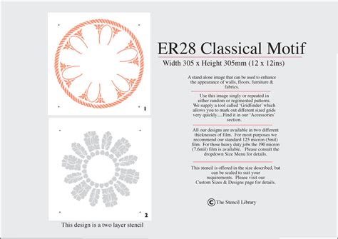 25 Er28 Classical Motif Stencil Library