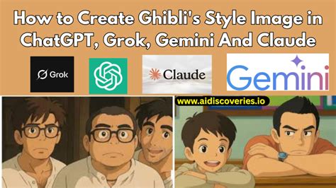 How To Create Ghibli Style Images And Animations With Chatgpt Gemini Grok Deepseek And