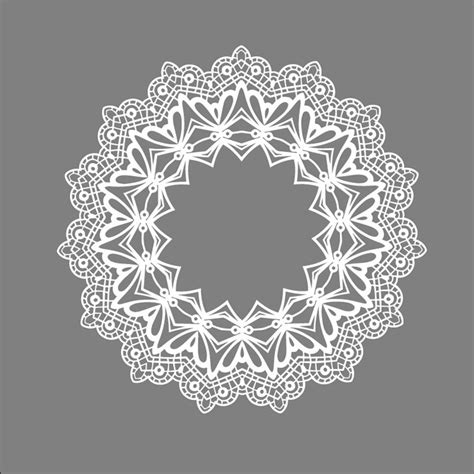 Lace Round Vector Graphic Free Download Round Lace Doily Design