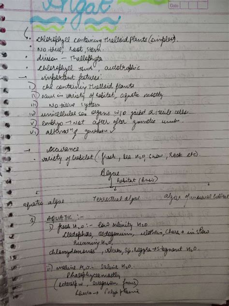 Algae Plant Diversity Notes Pdf
