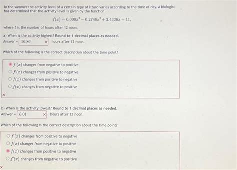 Solved I Found The Derivative And Used The Quadartic Formula