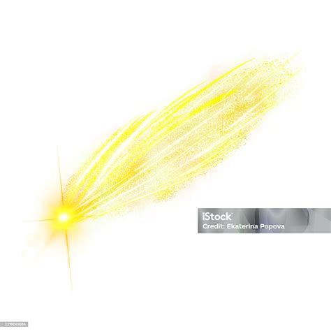 아름 다운 금색과 노란색 별똥별은 우주 컬렉션의 큰 세트에서 고립 된 물체입니다 수채화 디지털 일러스트레이션 귀여운 아이 디자인 옷 장식 방 인테리어 섬유 귀여운에 대한