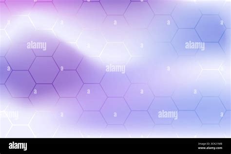 Hexagonal Glass Texture With Soft Purple Flowing Gradient Background