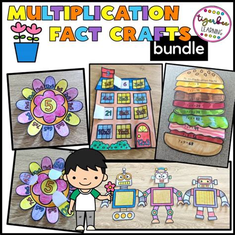 Multiplication Fact Fluency Craft Activity Printable Center Review Bundle