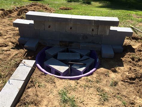 Stacking Cinder Blocks With Fountain Feature