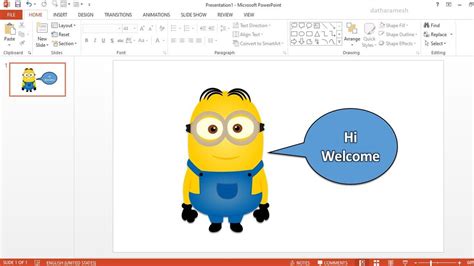 How To Insert Speech Bubble In Powerpoint Youtube