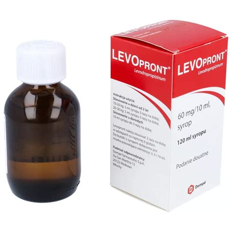 Levopront 60 Mg10 Ml Syrop 120 Ml Opinie Skład I Cena ️ Apteka
